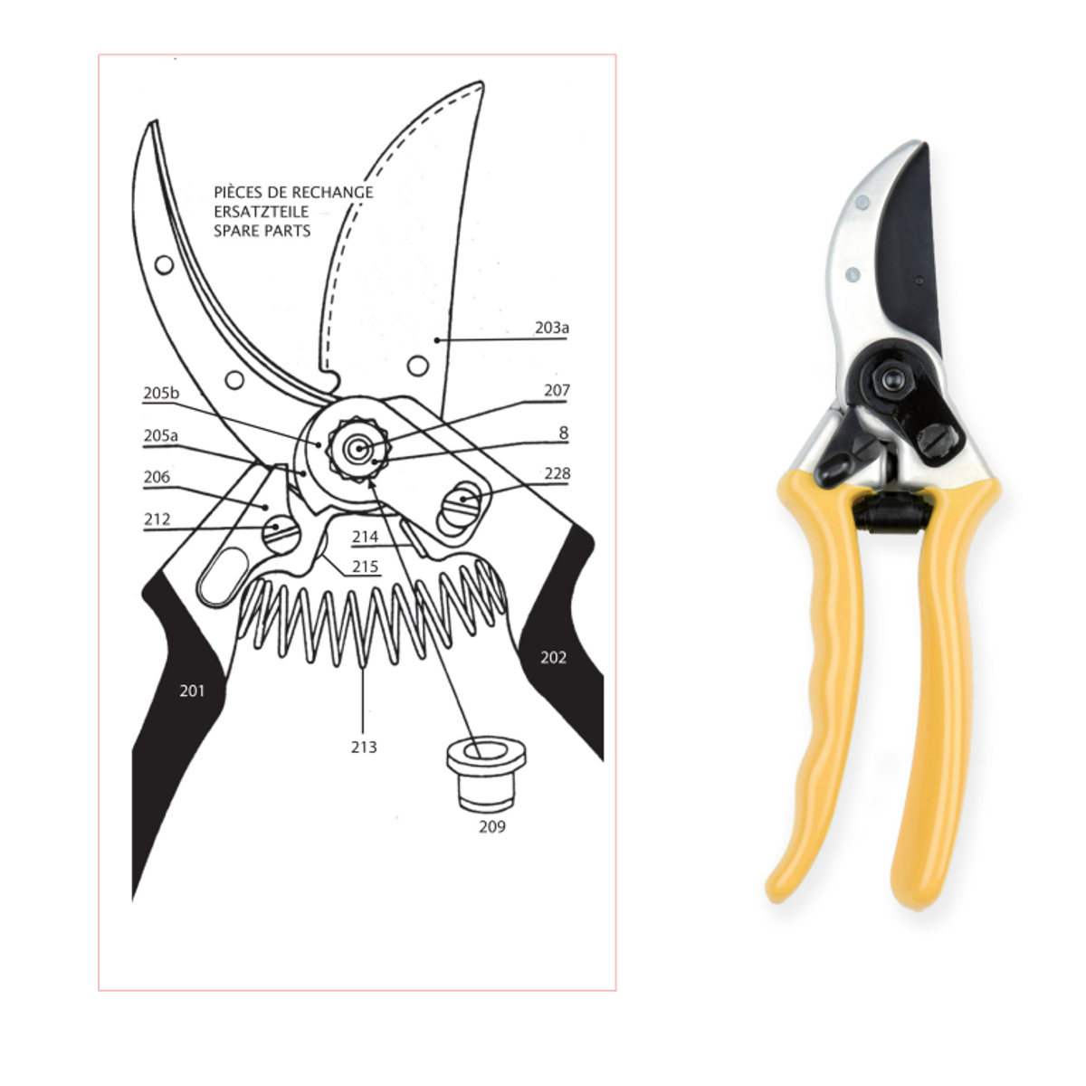 NL2 – 201 Handle for Blade – CEuk – Outdoor Professional Products